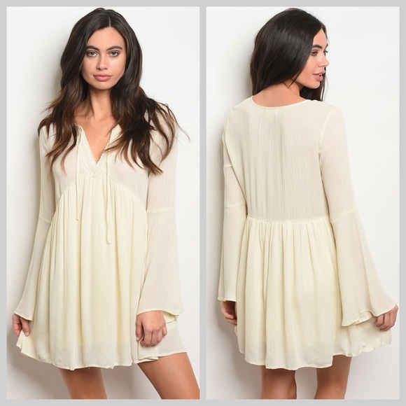Dresses | Classic Cream Boho Dress | Poshmark